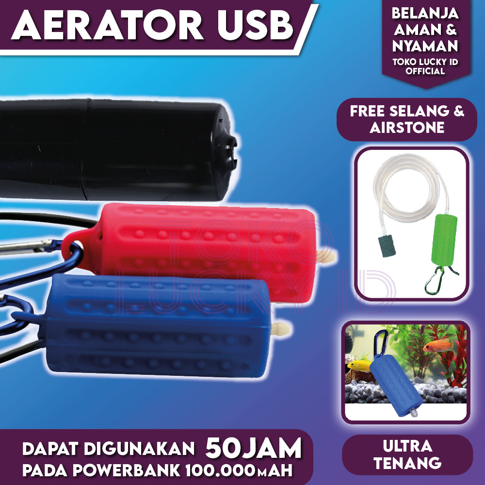 Jual Aerator Aquarium USB Silicone Case Pompa Udara Senyap Airator ...