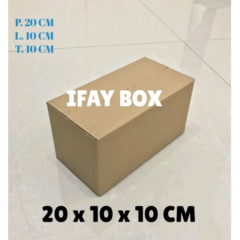 Jual Kardus box Uk. 20x10x10 cm single wall polos | Shopee Indonesia