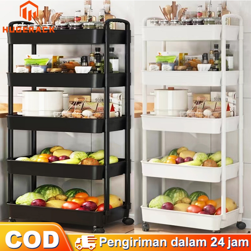Jual Rak Troli 5 Tingkat Dengan Roda Rak Susun Serbaguna Rak Salon Rak ...