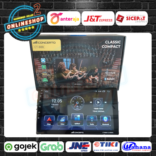 Jual Head unit Concerto Android 9-10 inch Classic compact CT-888 Ram 2/ ...