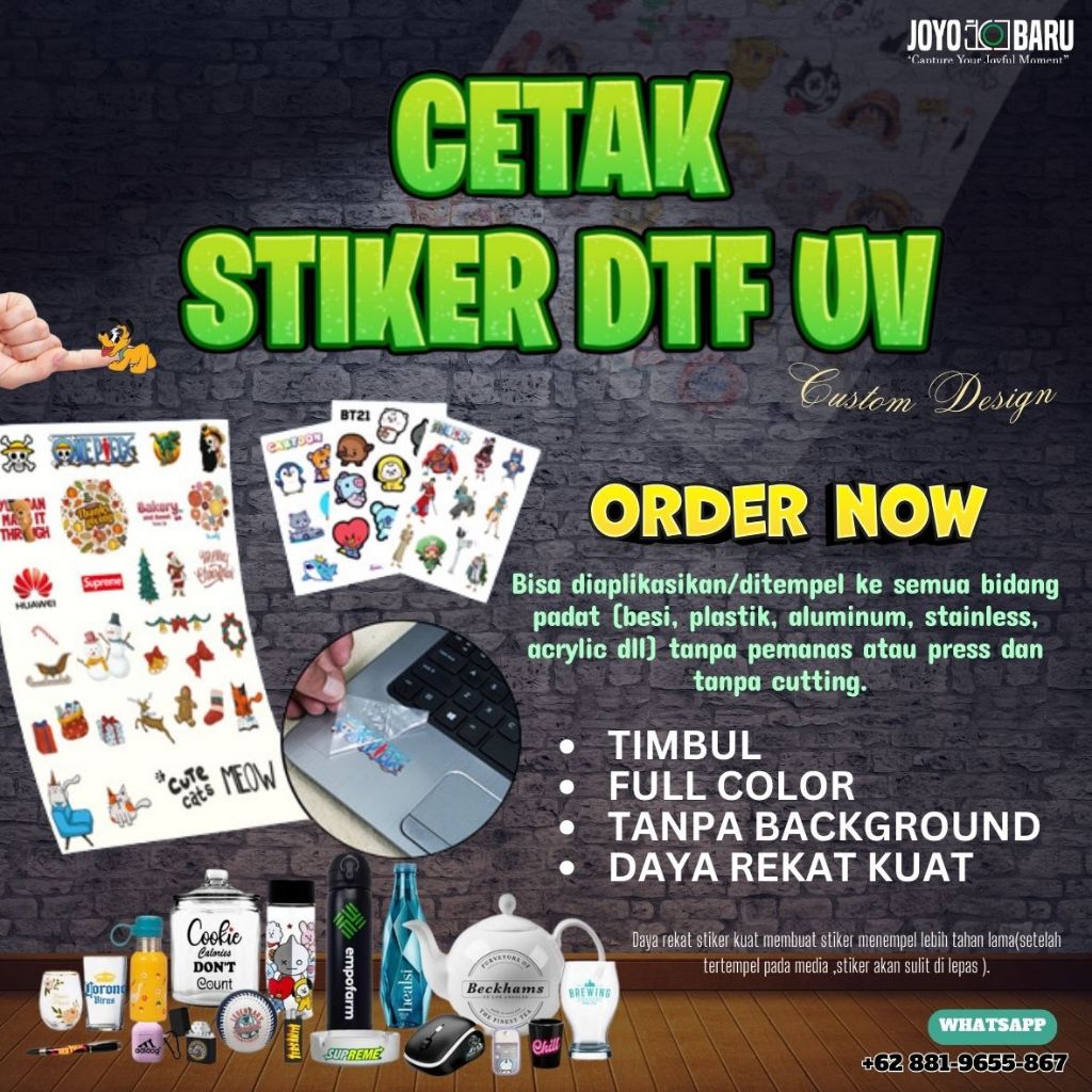 Jual Stiker DTF UV | Decal Kering | Pengganti Stiker Cutting | Shopee ...