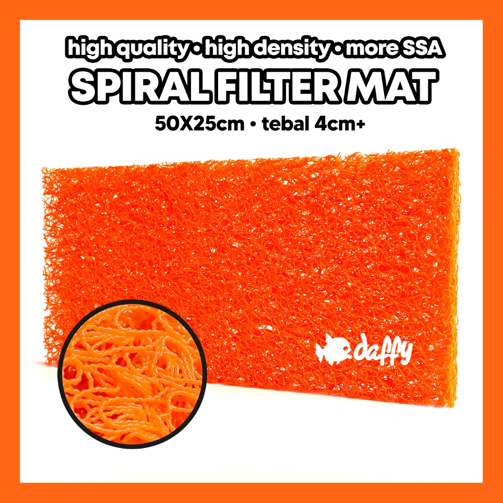 Jual Kuria Spiral Filter Mat 25x50 cm Japmat Spiral media filter kolam ...