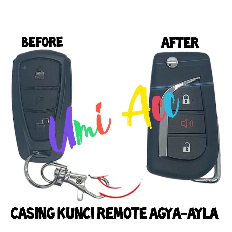 Jual Casing Kunci Remote Agya Ayla Model Lipat | Shopee Indonesia