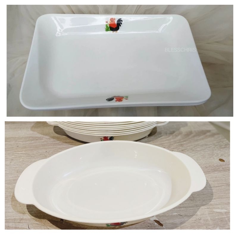 Jual PIRING MANGKOK SAYUR SAJI PLASTIK PIRING MANGKOK SEGI OVAL PLASTIK ...