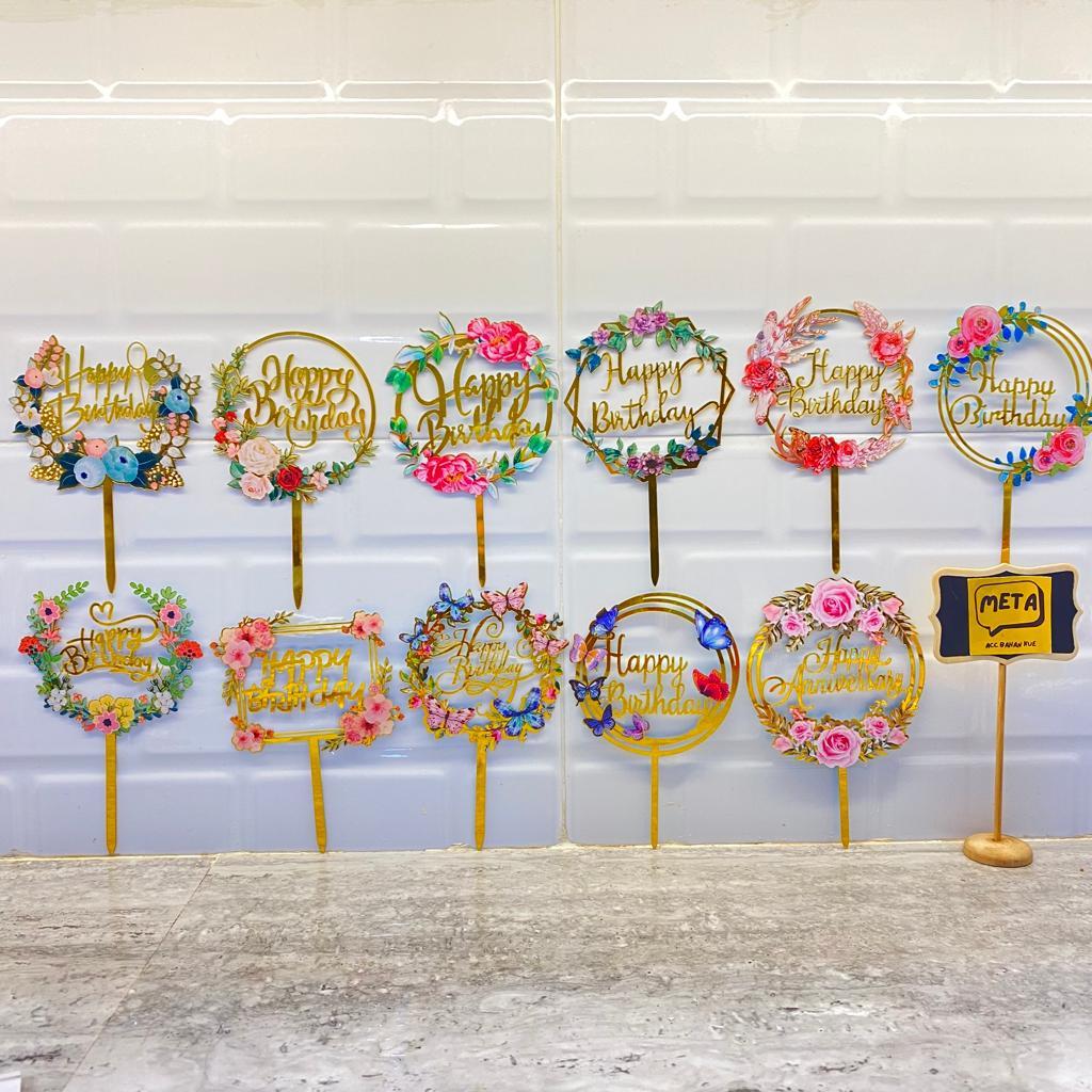 Jual TOPPER HAPPY BIRTHDAY / HAPPY ANNIVERSARY / SELAMAT HARIJADI ...