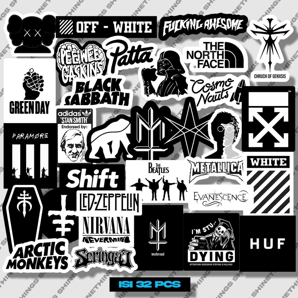 Jual stiker pack BRAND helm tumblr helmet music brand hype STICKER PACK ...