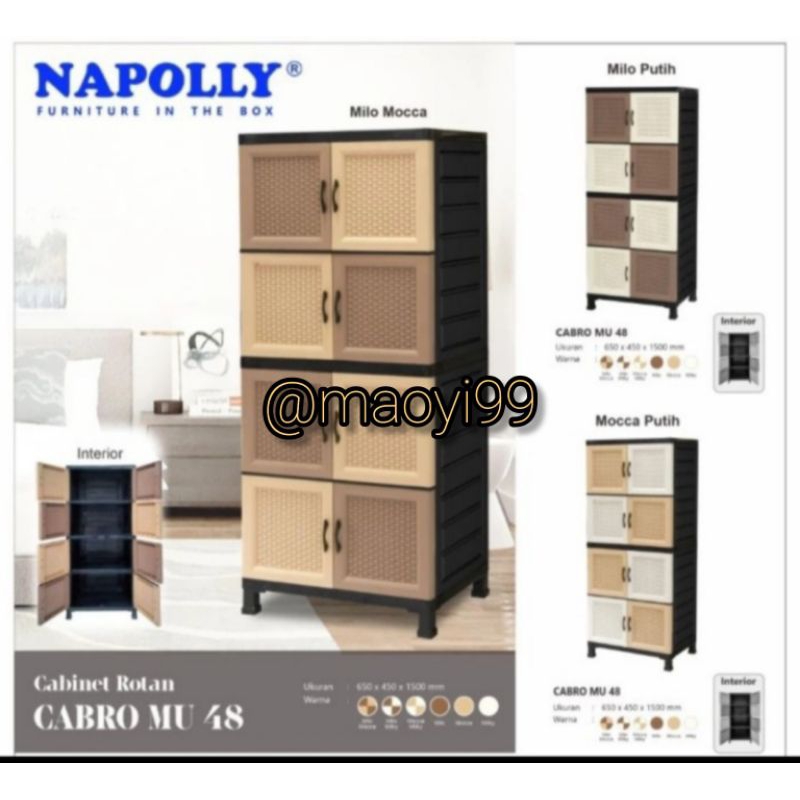 Jual Lemari Plastik Napolly 4 Susun 8 Pintu Cabro MU 48 | Shopee Indonesia