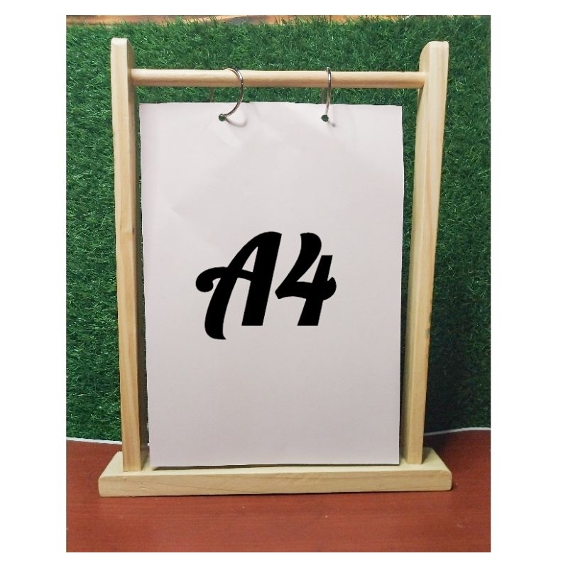 Jual Stand gantungan menu restoran |gantungan kalender kayu uk. A4 ...