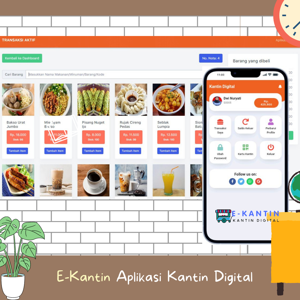 Jual E-Kantin Aplikasi Kantin Digital Berbasis Web | Shopee Indonesia