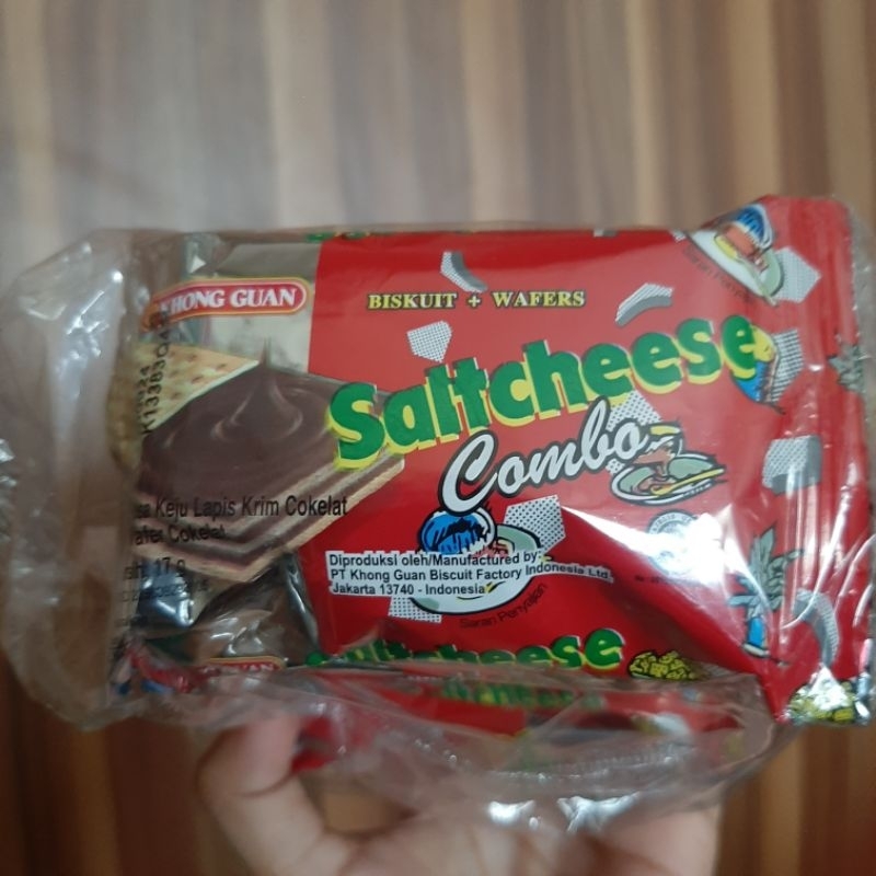 Jual Saltcheese Combo 1 Pack Isi 10pcs @17g Khong Guan Biskuit + Wafers ...