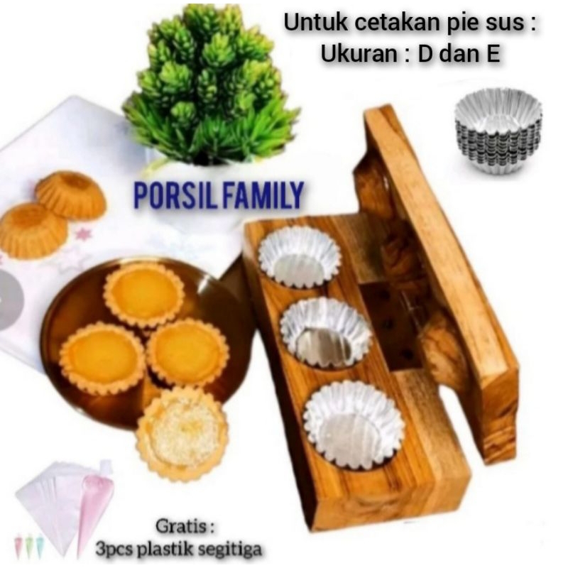 Jual Cetakan Pie Mini Kayu Jati / cetakan pie sus isi 3 gratis 3pcs ...