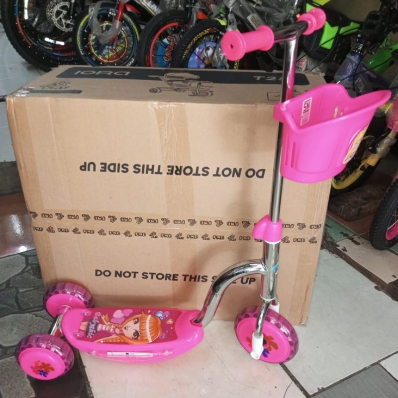 Jual skuter otoped anak scoter roda tiga anak pmb S 01 nikel | Shopee ...