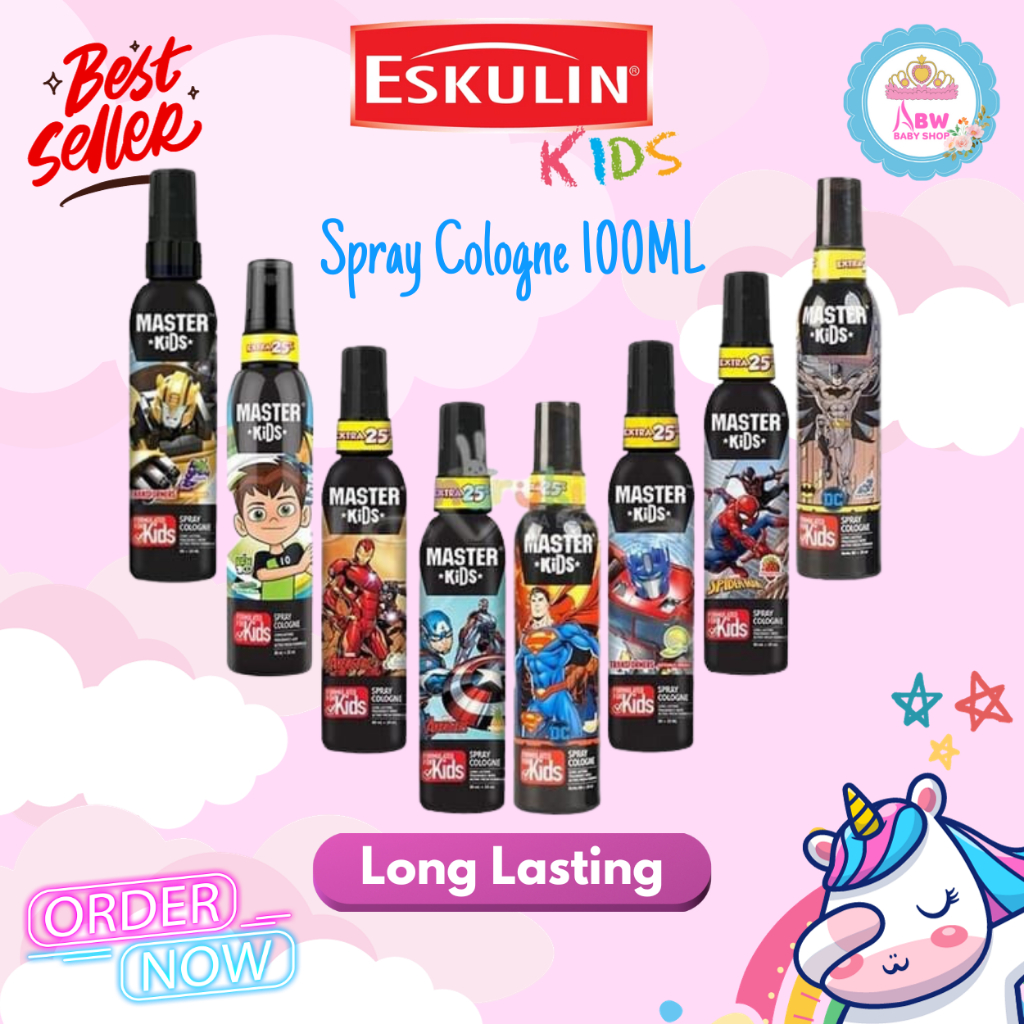 Jual Master Kids Spray Cologne 80+20ml Eskulin Kids Parfum Anak Cowok ...