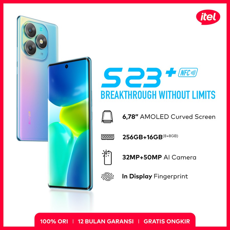 Jual ITEL S23 PLUS RAM 8GB/256GB GARANSI RESMI | Shopee Indonesia