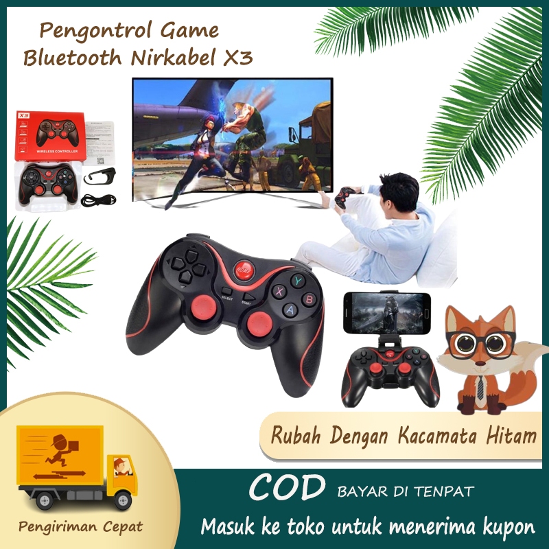 Jual (COD,dalam Stok)gamepad PS3 wireless Bluetooth game controller X3 mobile game controller ...