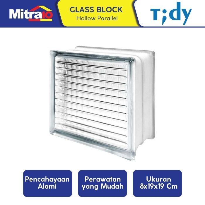 Jual Glass Block Hollow Tidy Parallel 8x19x19cm - Garis Paralel ...