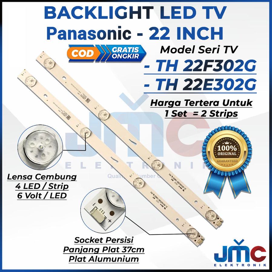 Jual BACKLIGHT LED TV PANASONIC 22 INCH 22F302G 22E302G TH-22F302G TH ...