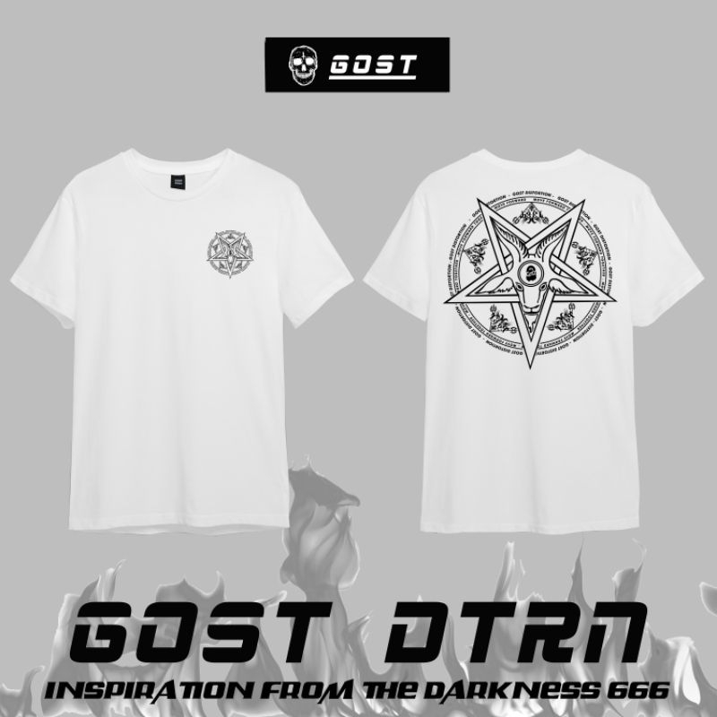 Jual T-SHIRT DEADGHOST DISTORTION | Tshirt Satanic / Tshirt White ...