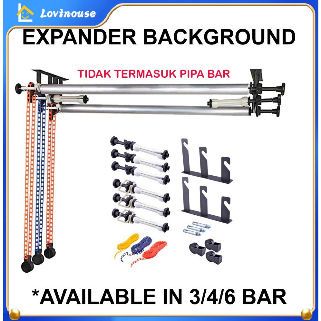 Jual Ready + Tripod Bisa Expander Background 3 set Layar Backdrop 3 Set ...