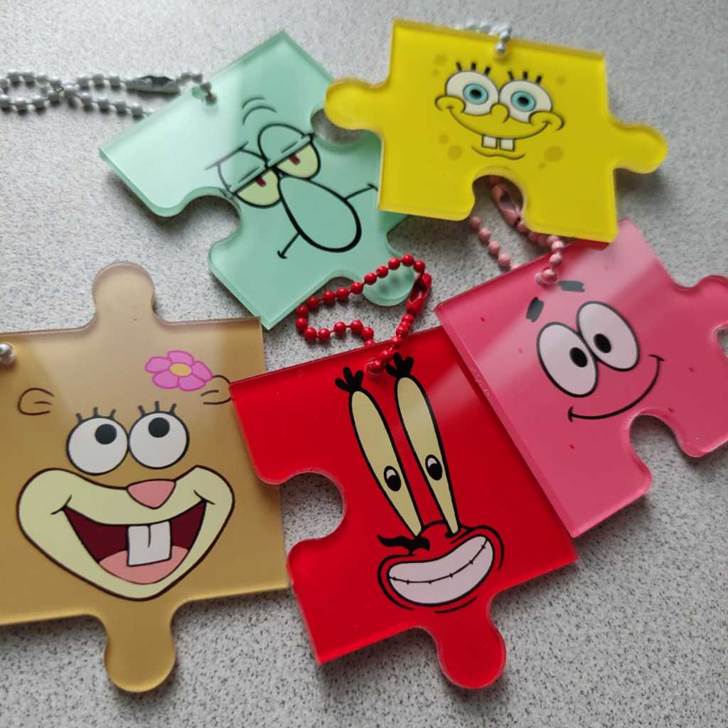 Jual MERICA / KEYCHAIN PUZZLE SPONGE BOB / GANTUNGAN TAS SPONGE BOB ...