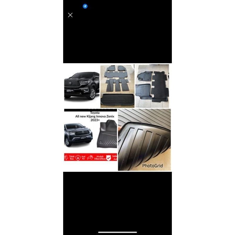 Jual Toyota All New Innova Zenix 2023 up TPE Car Mat set bagasi ...