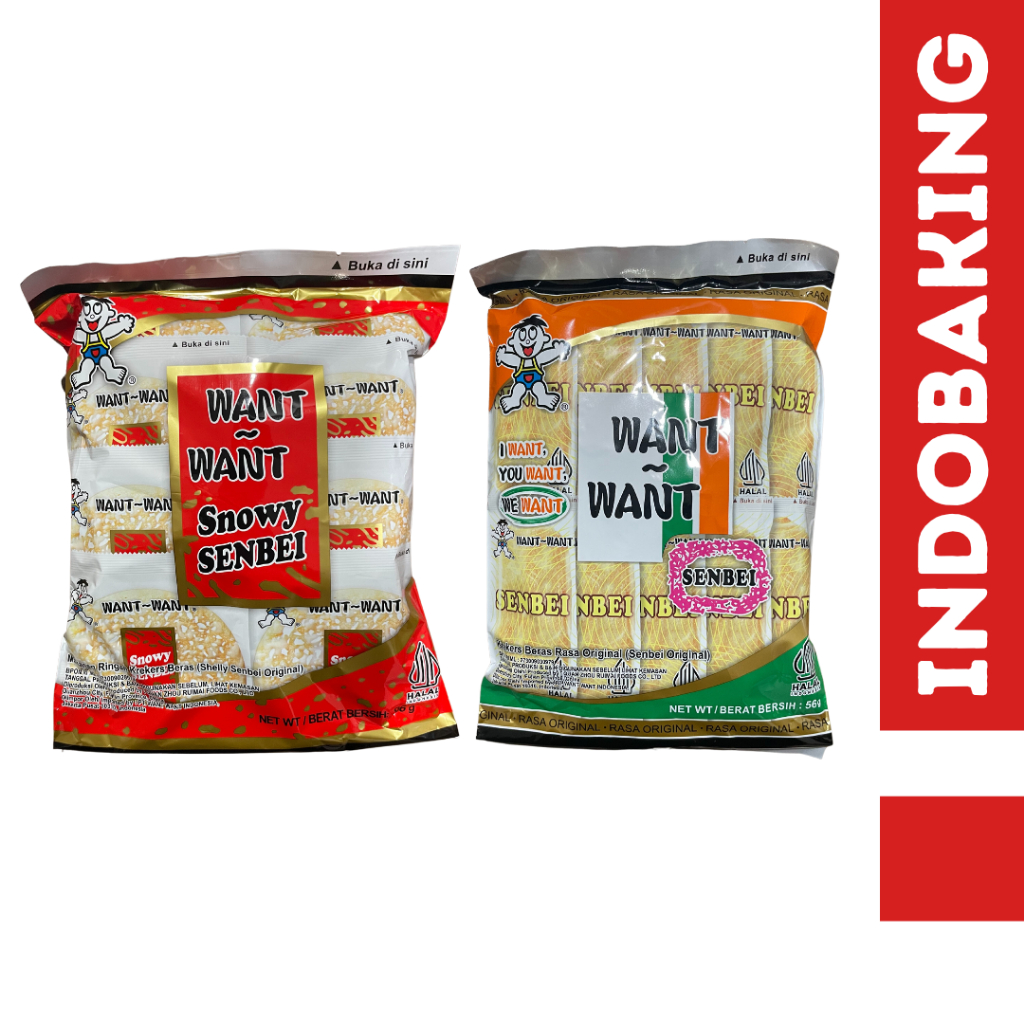 Jual Want Want Senbei Snowy Rice Crackers Snack | Shopee Indonesia