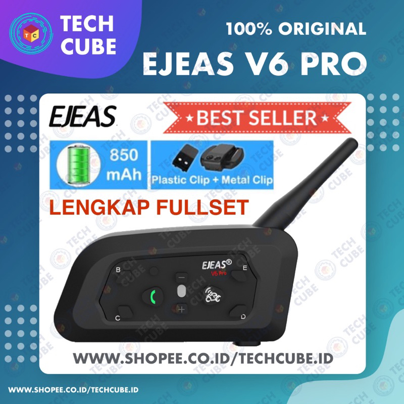 Jual ORIGINAL V6 Pro Bluetooth Intercom Headset | Shopee Indonesia