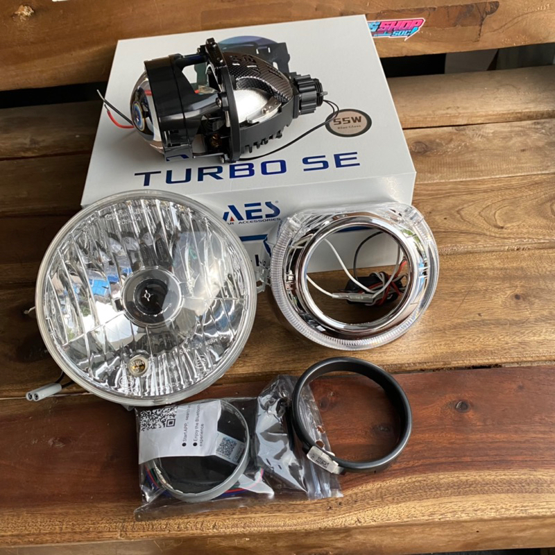 Jual paket Biled Aes Turbo SE 2,5inch set reflektor vespa triom sroud ...
