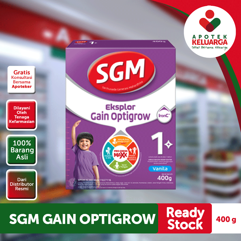 Jual SGM EKSPLOR GAIN OPTIGROW 1 SUSU BUBUK RASA VANILA 400G # ...
