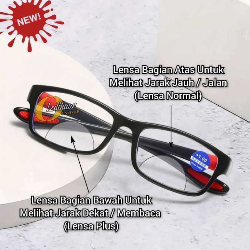 Jual Kacamata Baca Lensa Double Fokus Jauh dan Dekat / Kacamata 2 ...