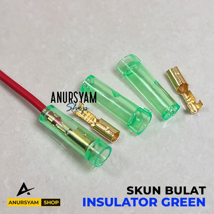 Jual [10970] 100pcs/50set Skun Bulat Female Connector Terminal Green ...