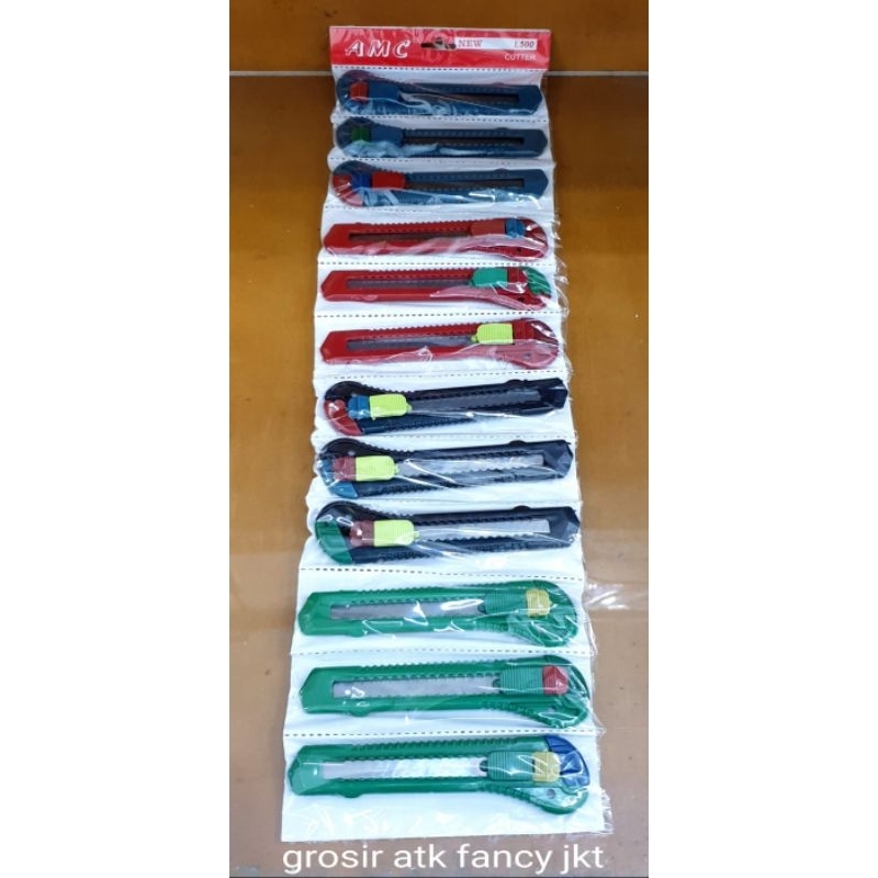 Jual ( 12 buah ) Pisau Cutter Besar Renceng Renteng Murah L500 L-500 L ...