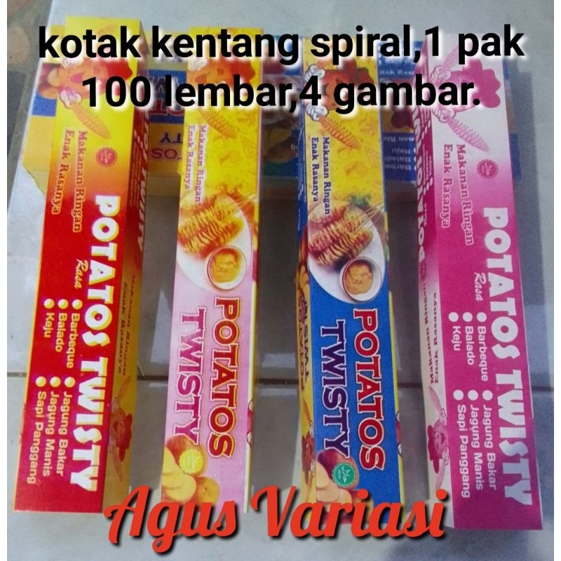 Jual Kertas Kentang Spiral / Kertas Kentang Ulir / Kotak Kentang Ulir ...