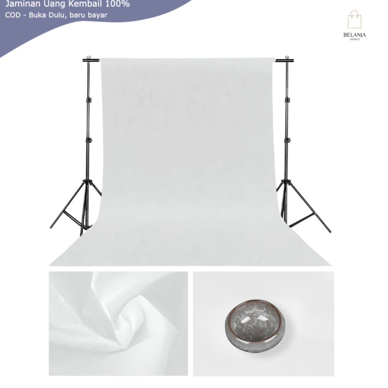 Jual Backdrop Background Kain Putih Studio Fotografi Non Woven Textile ...