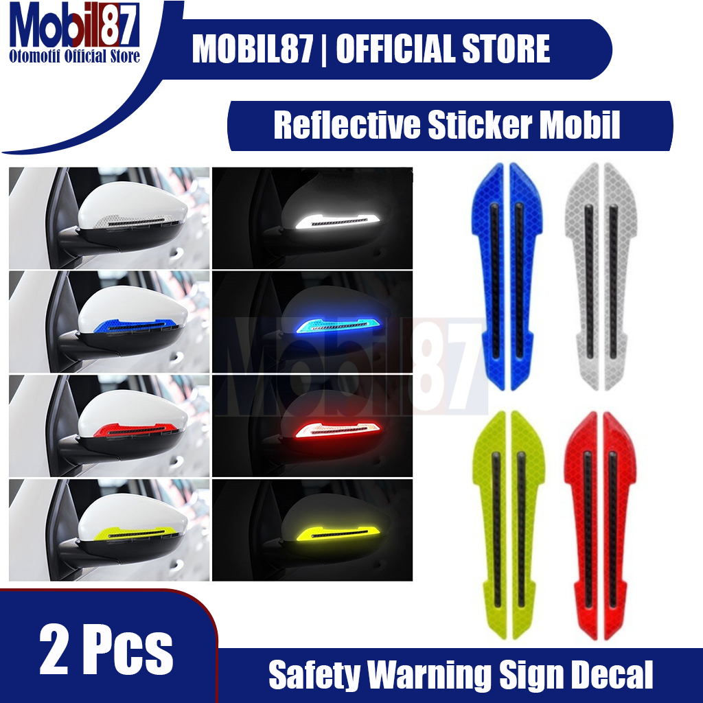 Jual CARSUN Reflective Sticker Mobil Safety Warning Sign Decal 2 PCS ...
