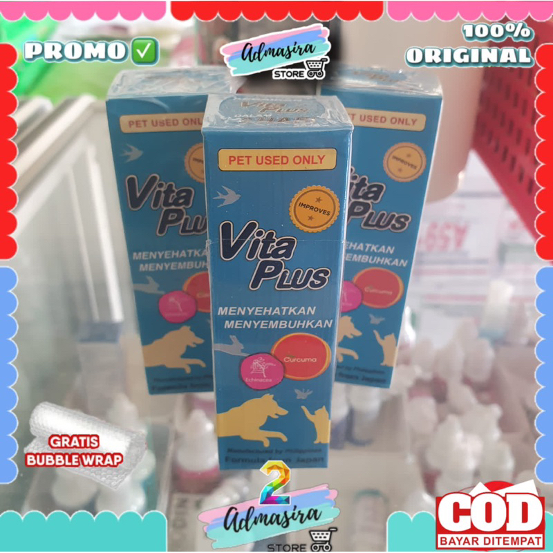 Jual VITAPLUS Vitamin Kucing Anjing Kelinci 30ml Vita Plus Multivitamin | Shopee Indonesia