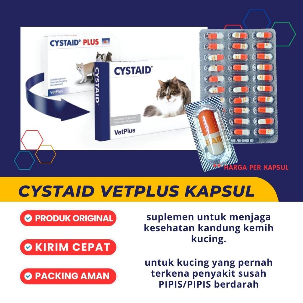 Jual CYSTAID KAPSUL SUPLEMEN KESEHATAN SALURAN KEMIH KUCING / ORIGINAL ...