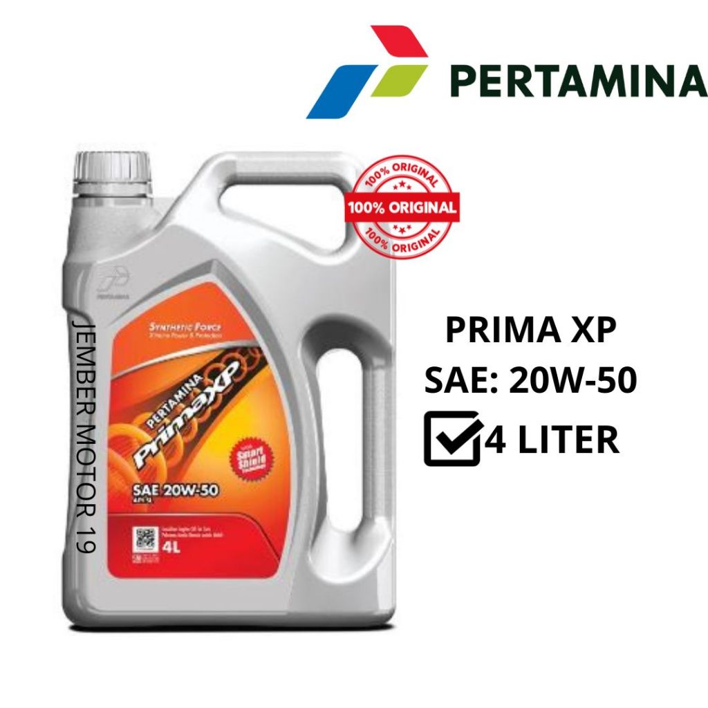 Jual OLI MESIN MOBIL PRIMA XP 4 LITER 20W-50 ORIGINAL (OLI MESIN BENSIN ...
