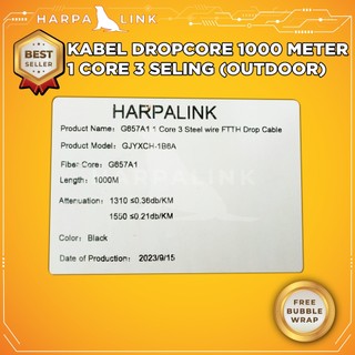Jual Kabel Fiber Optic Dropcore 1000M 1 Core 3 Seling Kabel Fiber Optik ...