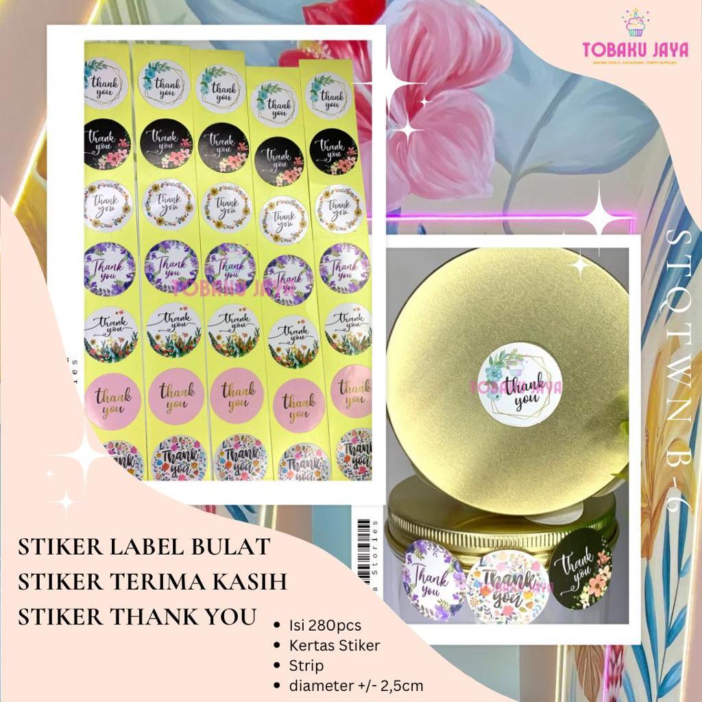Jual Sticker Label Thank You / Sticker Ucapan Terima Kasih Isi 280 Pcs ...