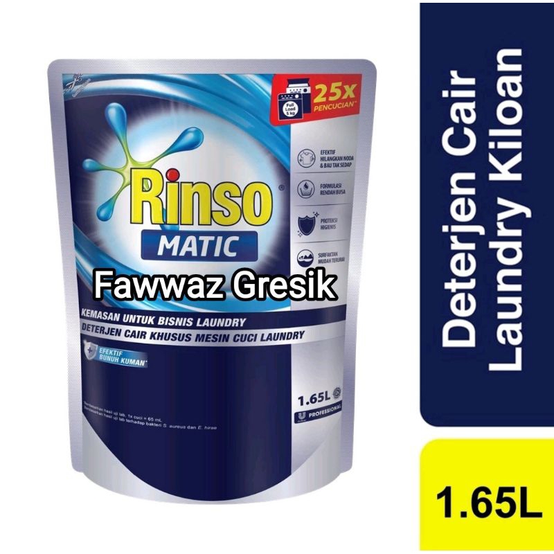 Jual Rinso Matic 1.65 Liter / Deterjen Rinso Matic Professional Cair 1 ...