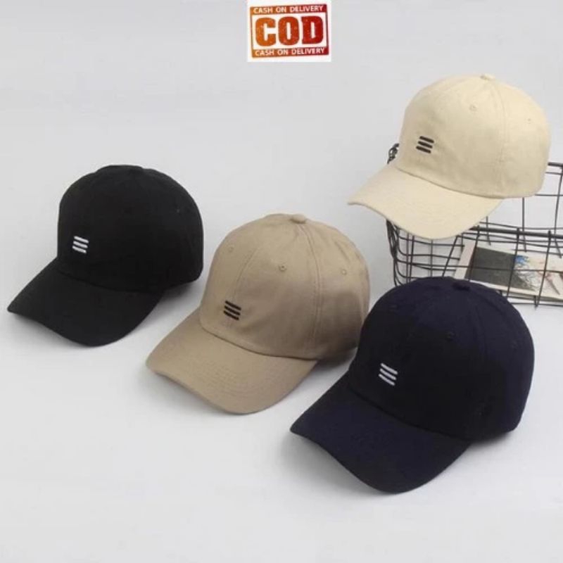 Jual TOPI BASEBALL BORDIR THREE LINES( HARGA PROMO) TRENDY STYLISH ...