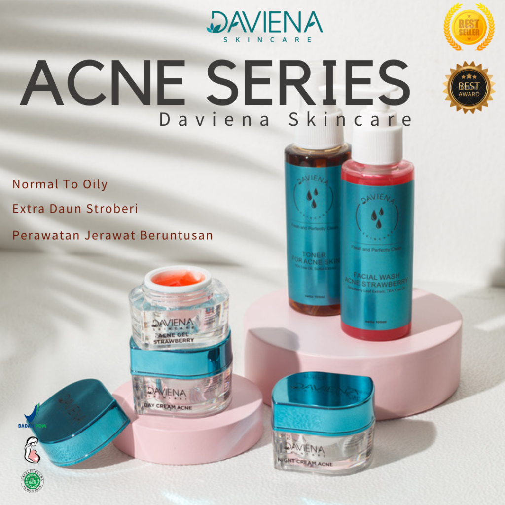 Jual (OFFICIAL DAVIENA) DAVIENA SKINCARE ACNE SERIES | AMAN BPOM ...