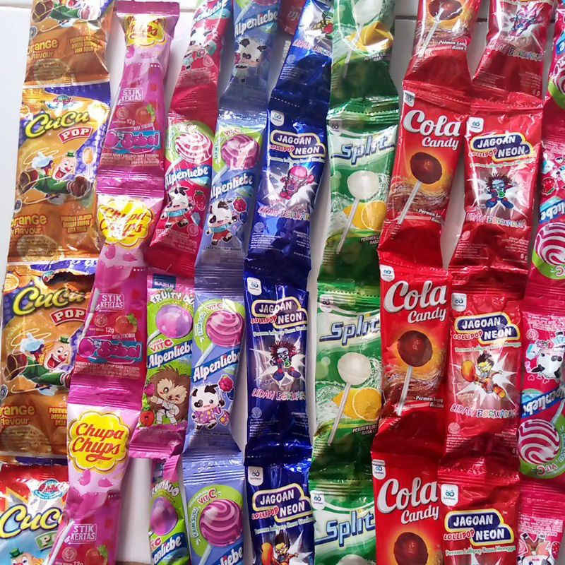 Jual Aneka Permen Lollipop 1 SATUAN Cola/ Split/ Alpenliebe/ Milkita ...