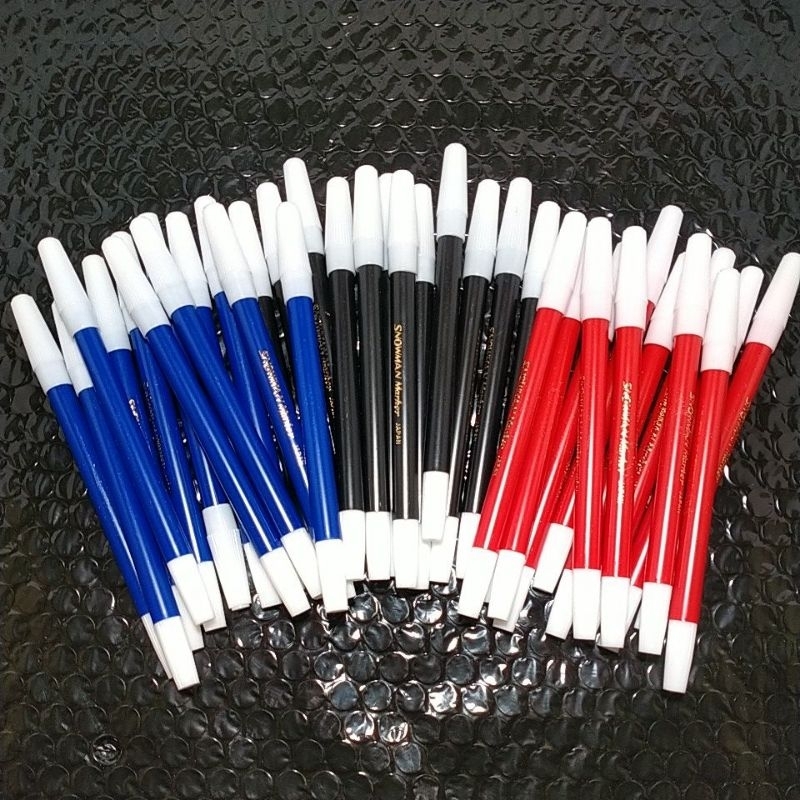 Jual Spidol SNOWMAN Marker PERMANENT kecil hitam merah dan biru 12 pcs ...