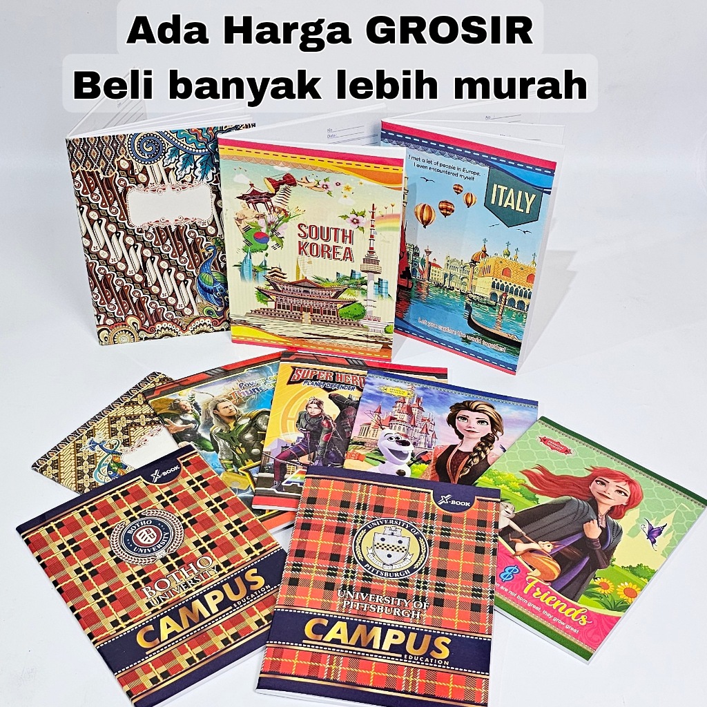 Jual SOS Buku Tulis X-Book Kwarto/Kecil 58 Lembar (10bk) / Buku Catatan ...