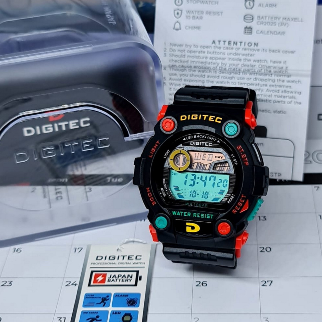 Jual Jam Tangan Pria Digitec DG-5900T Digital Original Garansi | Shopee ...