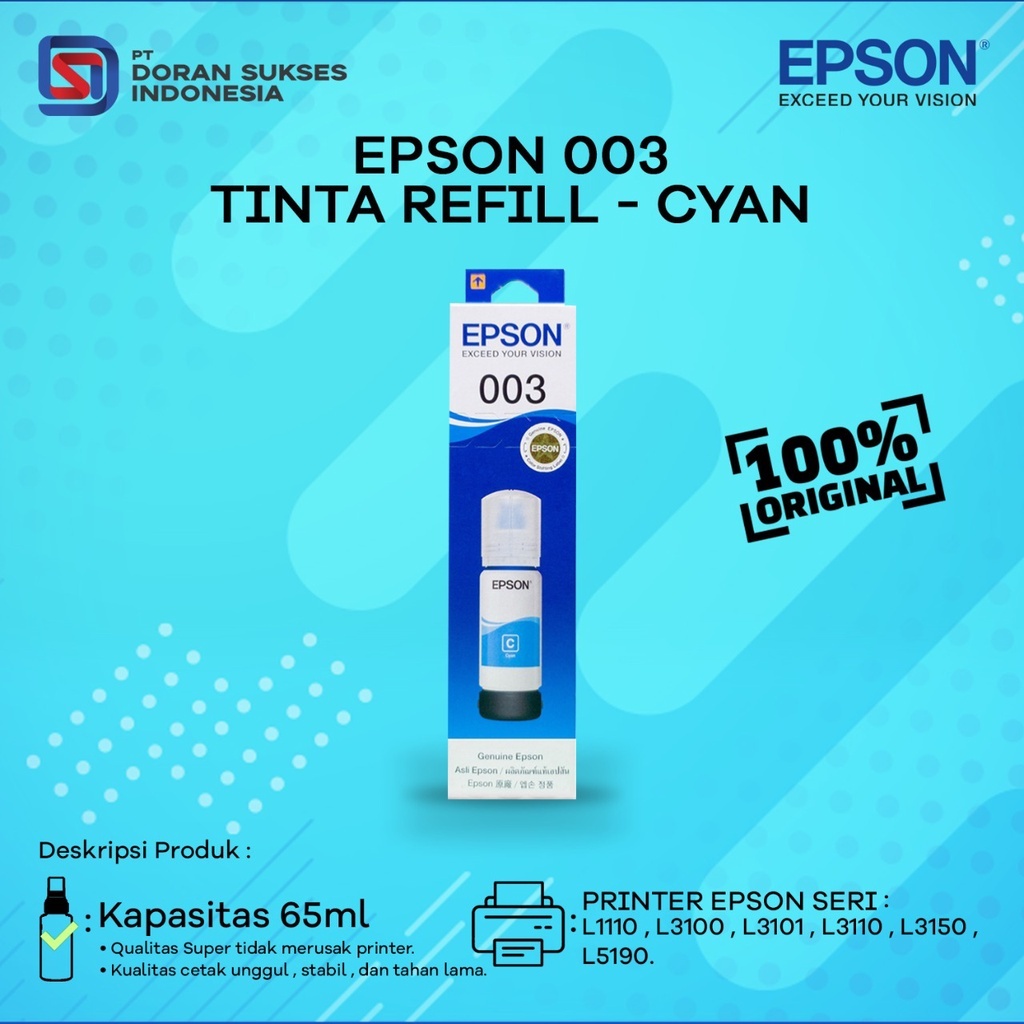 Jual Tinta Printer Refill Isi Ulang Epson 003 Black Cyan Magenta Yellow ...