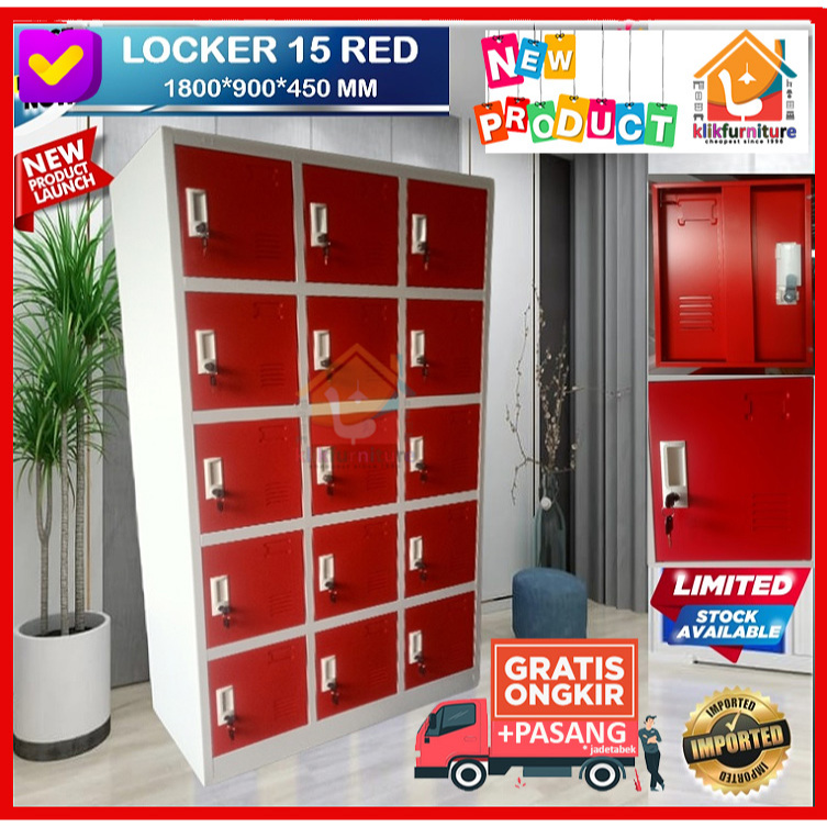 Jual Lemari Loker Besi 15 PINTU Steel Locker Cabinet 15 Doors AKL15 ...