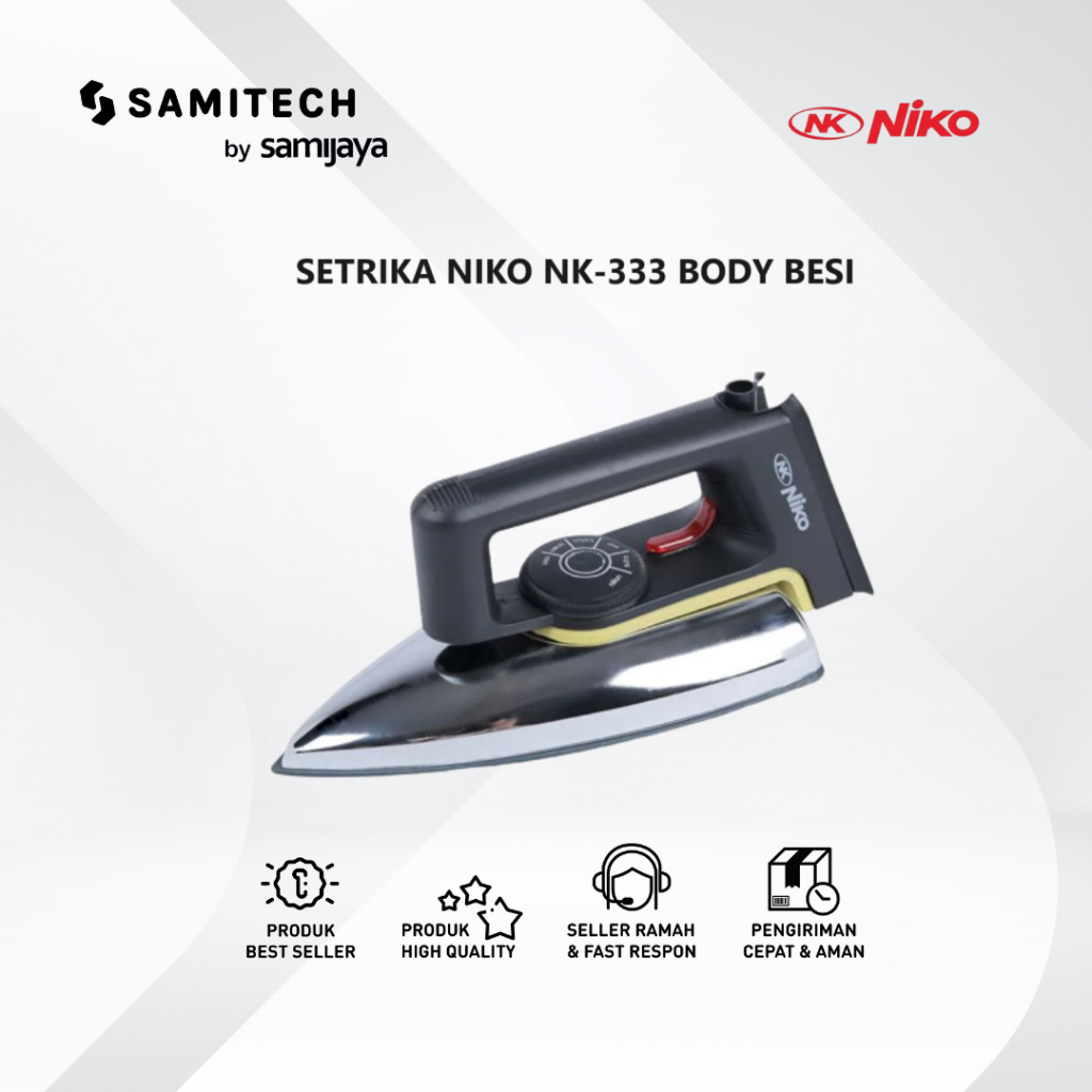 Jual SETRIKA NIKO NK-333 / NK333 / NK 333 BODY BESI BERGARANSI | Shopee Indonesia